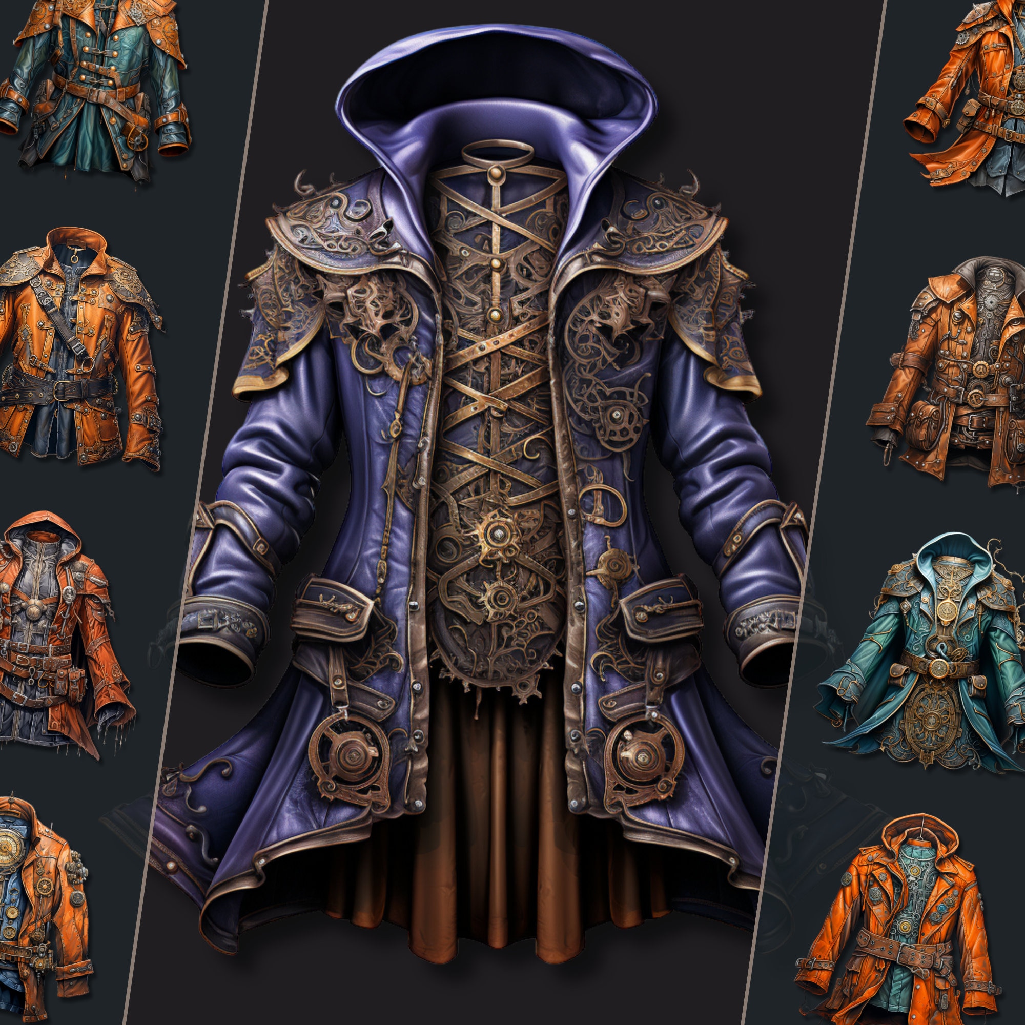 Steampunk Coat PNG Clipart Bundle for Personal & Commercial Use Ideal ...