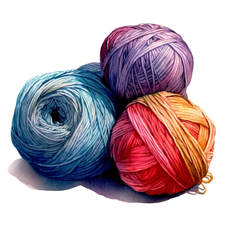 Yarn Clipart Bundle High-resolution PNG Files, Transparent Background ...
