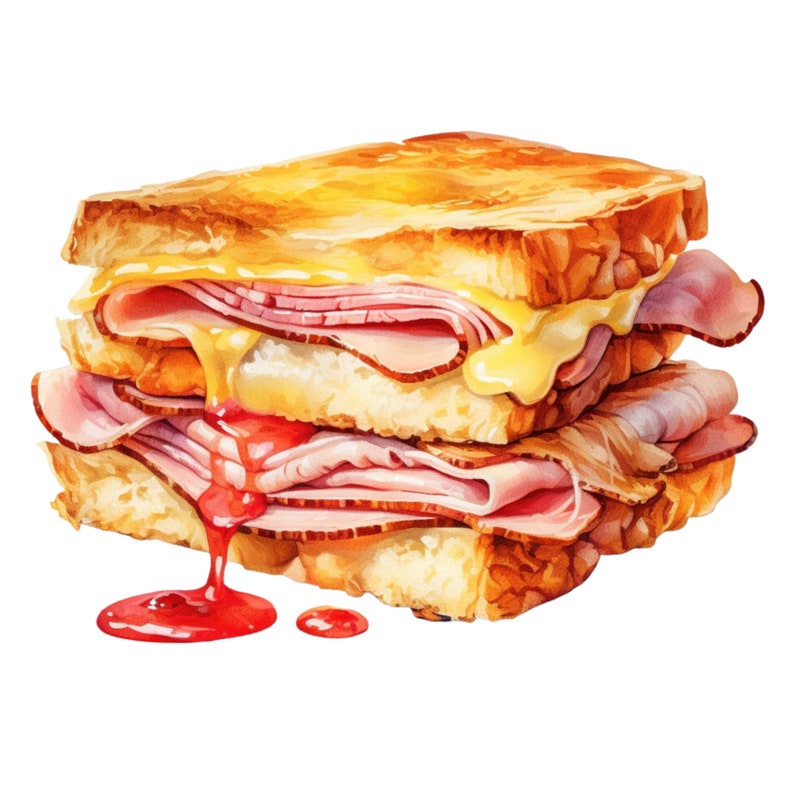 Monte Cristo Sandwich Clipart Bundle Savory Delight - Etsy