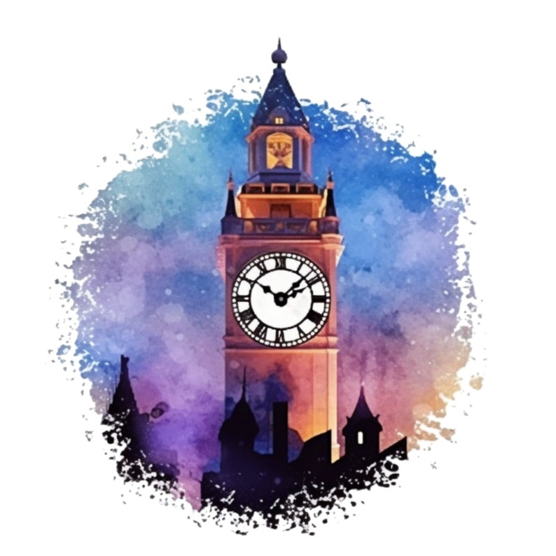 Celestial Clock Tower Clipart Bundle High-quality PNG Files - Etsy