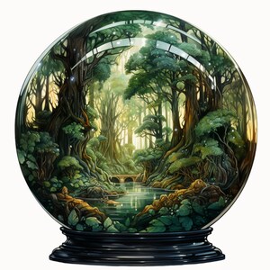 Magical Forest in Crystal Ball PNG Clipart Bundle – for Personal ...