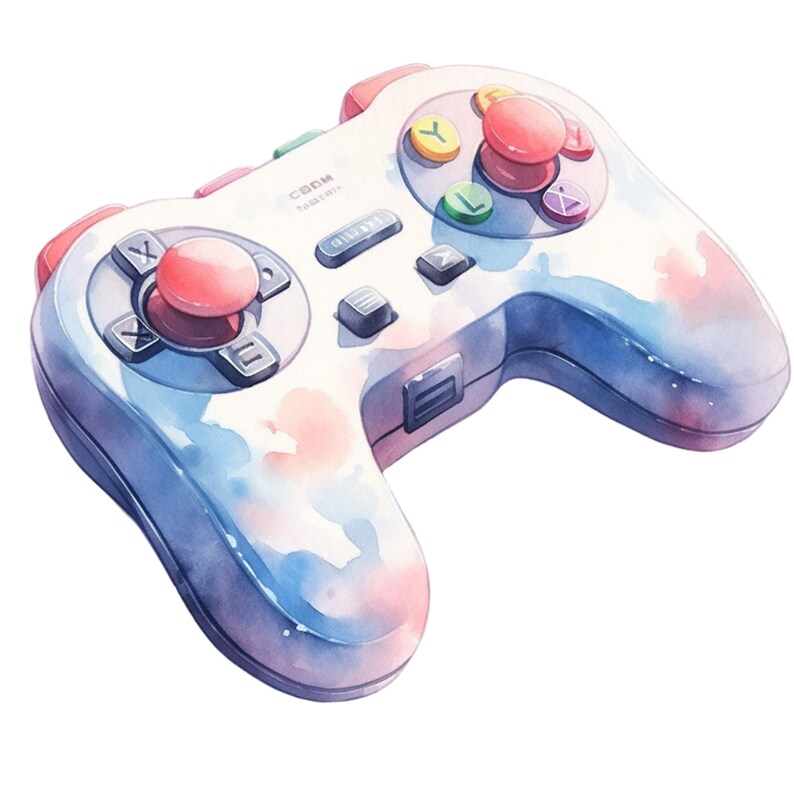 Retro Game Controller Clipart Bundle PNG Format Artistic - Etsy