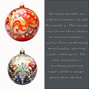 Christmas Bauble Clipart Bundle, PNG, Ideal for Digital Art, Crafts ...