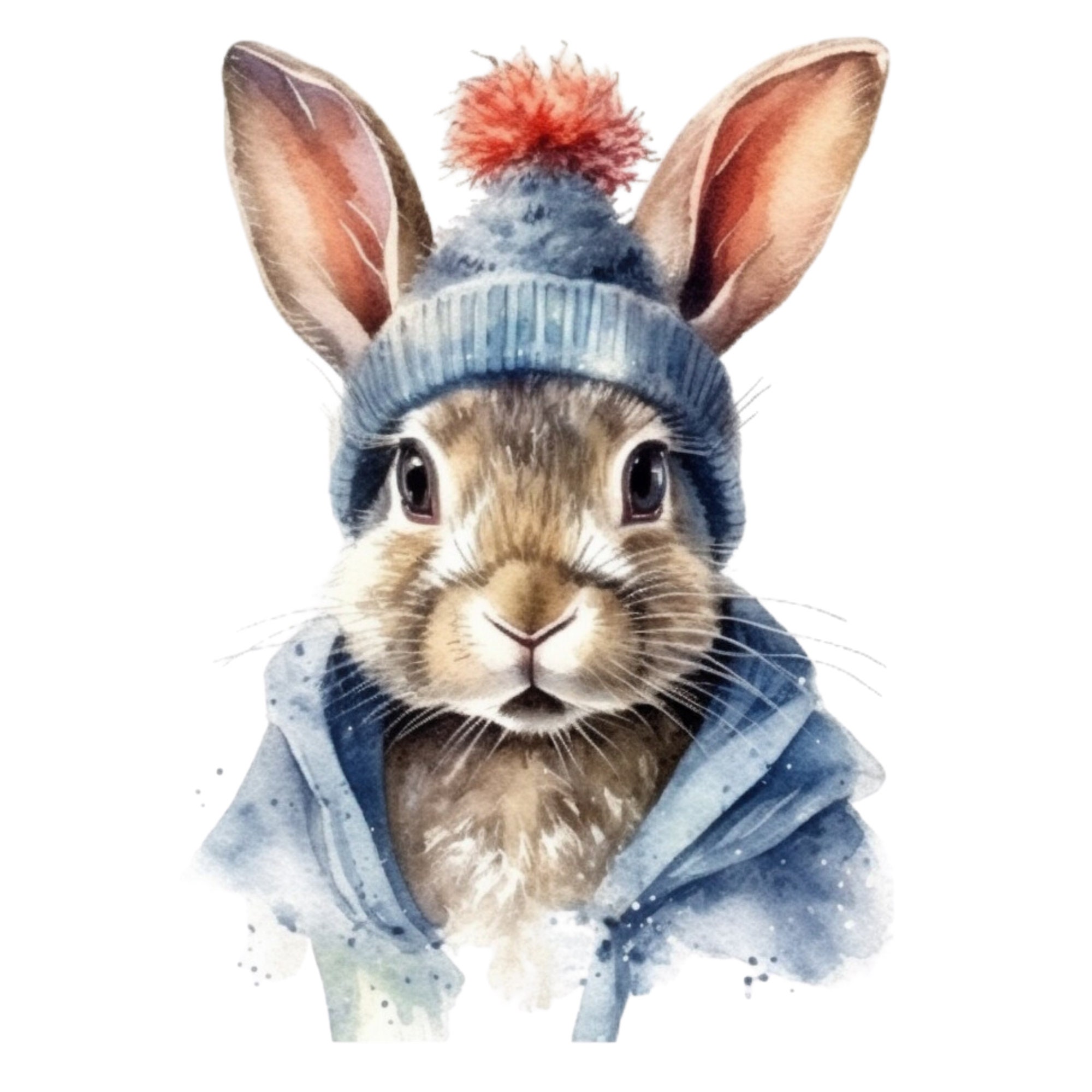 Bunnies Wearing Clothes Clipart Bundle Adorable Rabbit - Etsy