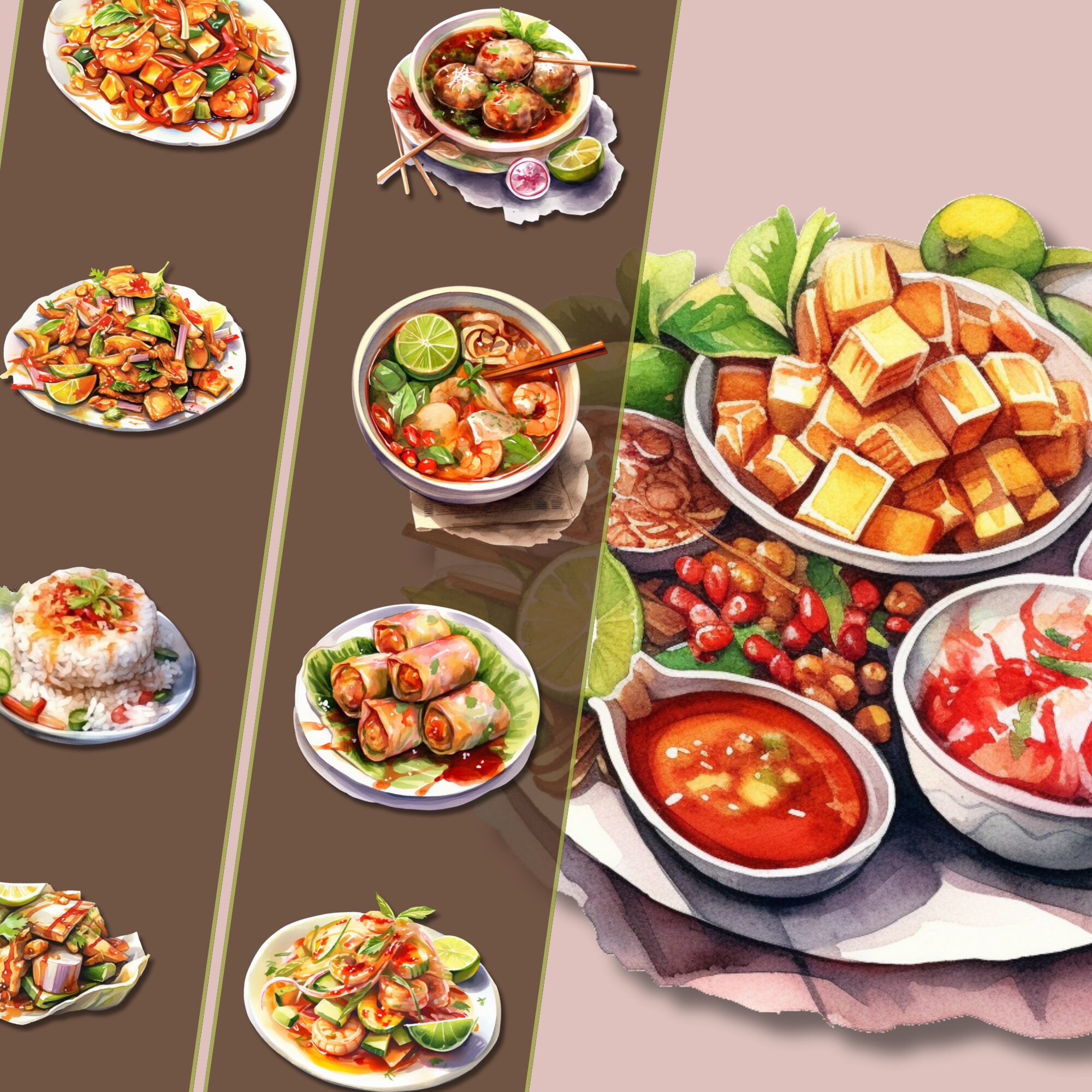 Thai Food Clipart Bundle High-resolution Food Clipart PNG Files ...