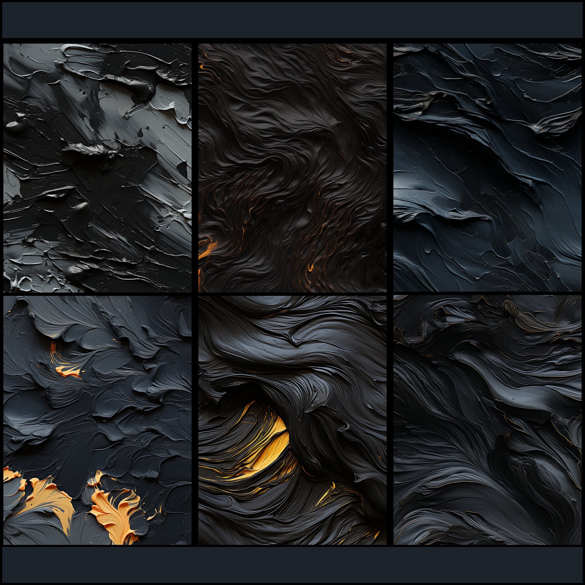 Black Oil Paint Texture Seamless Patterns Bundle, Artistic 400 DPI ...