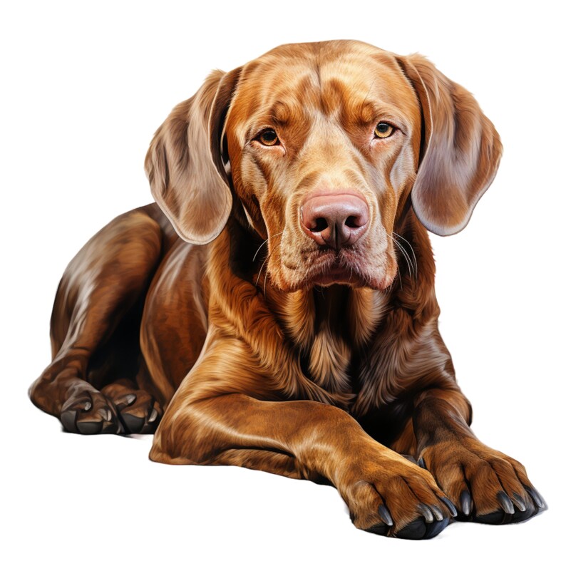 Vizsla Dog Clipart Bundle, Transparent Background, Playful Hungarian ...