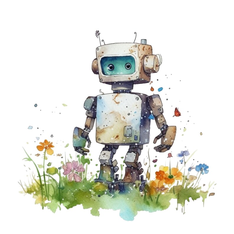 Robot Clipart Collection PNG Graphics Transparent Background - Etsy