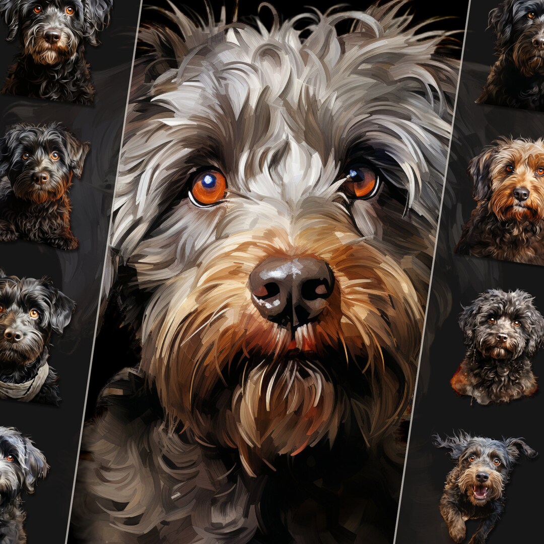 Puli Dog Clipart Bundle, Whimsical Puli Illustrations, High-resolution ...