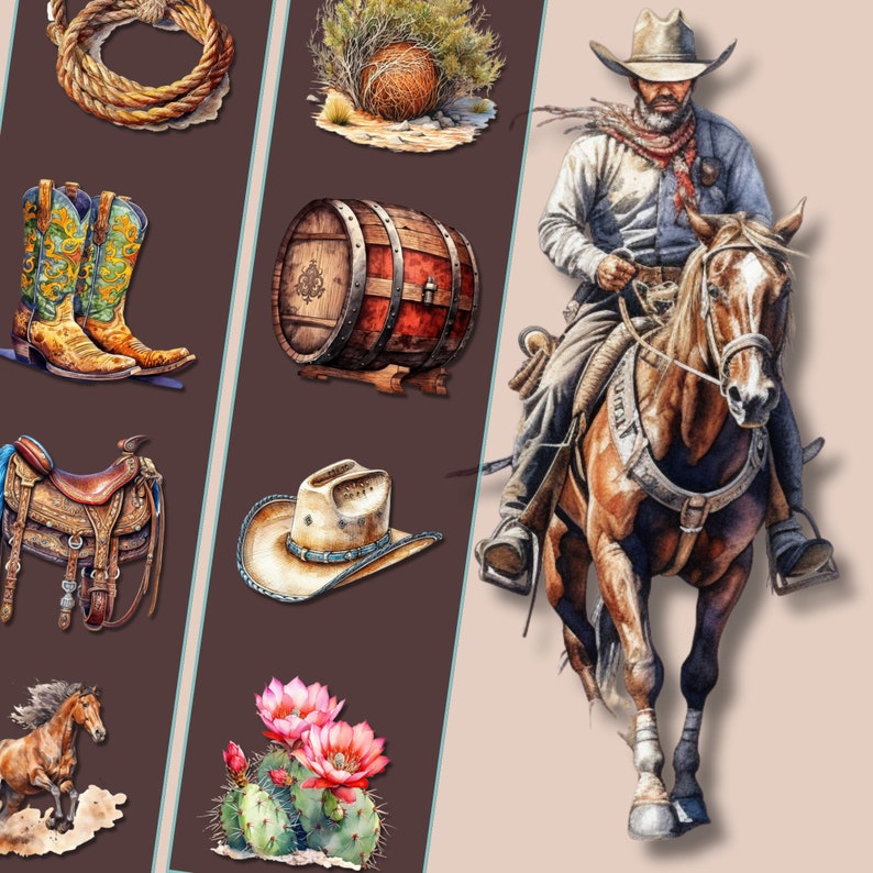 Western Clipart Collection PNG Graphics, Perfect for DIY Projects ...