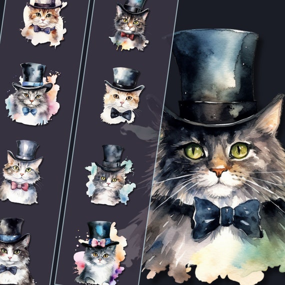 Cats Wearing Top Hats