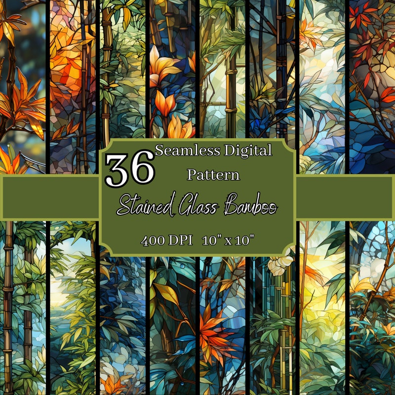 Stained Glass Bamboo - Etsy