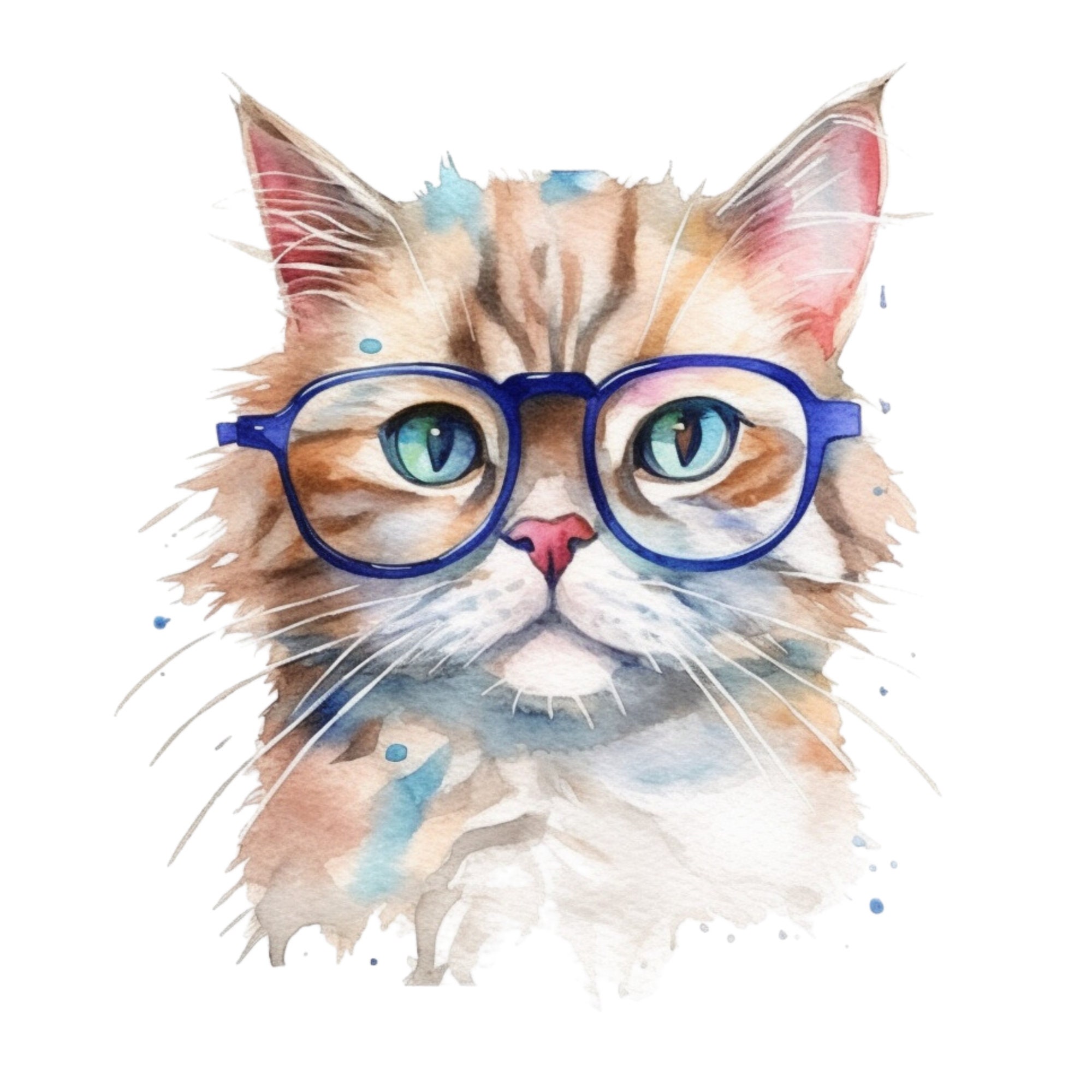 Cats Wearing Glasses Clipart Collection PNG Graphics, Transparent ...