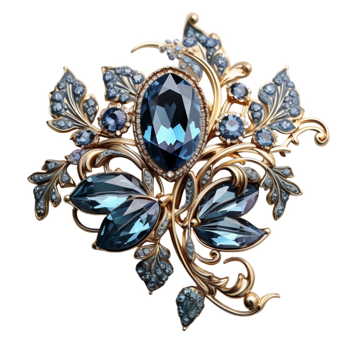 Ornate Brooch Clipart Bundle, Exquisite Jewelry PNG Clipart ...