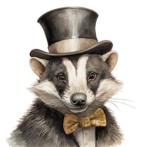 Dapper Badger Clipart Bundle, PNG Format, Artistic Creations, Junk ...