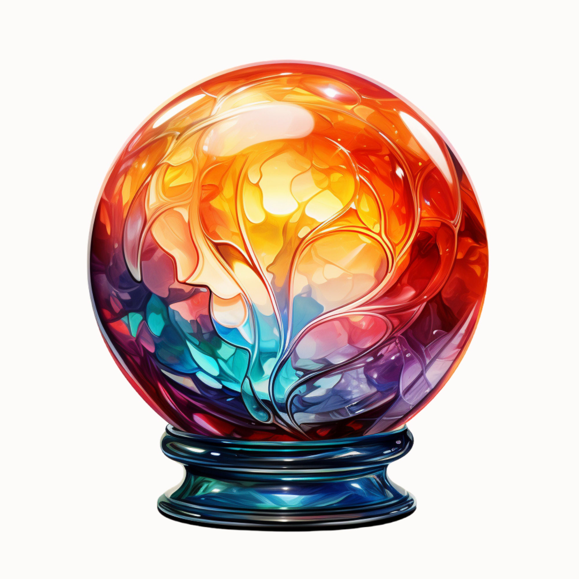 Magical Colorful Crystal Ball PNG Clipart Bundle for Personal ...