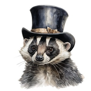 Dapper Badger Clipart Bundle, PNG Format, Artistic Creations, Junk ...