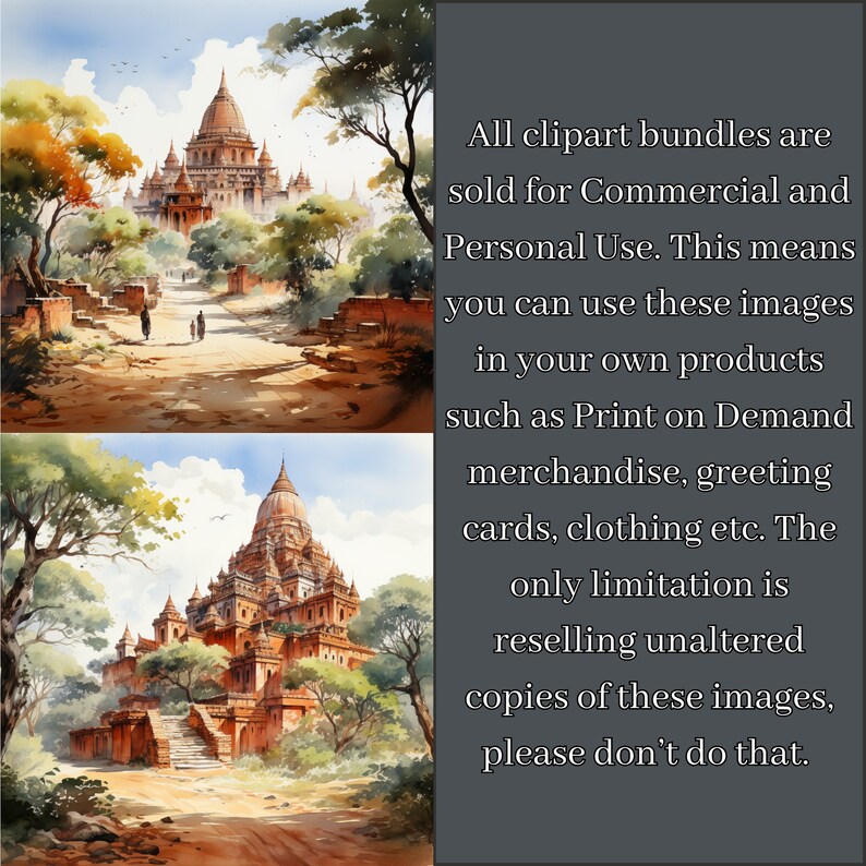 Bagan Myanmar Clipart Bundle PNG Format for Personal & - Etsy
