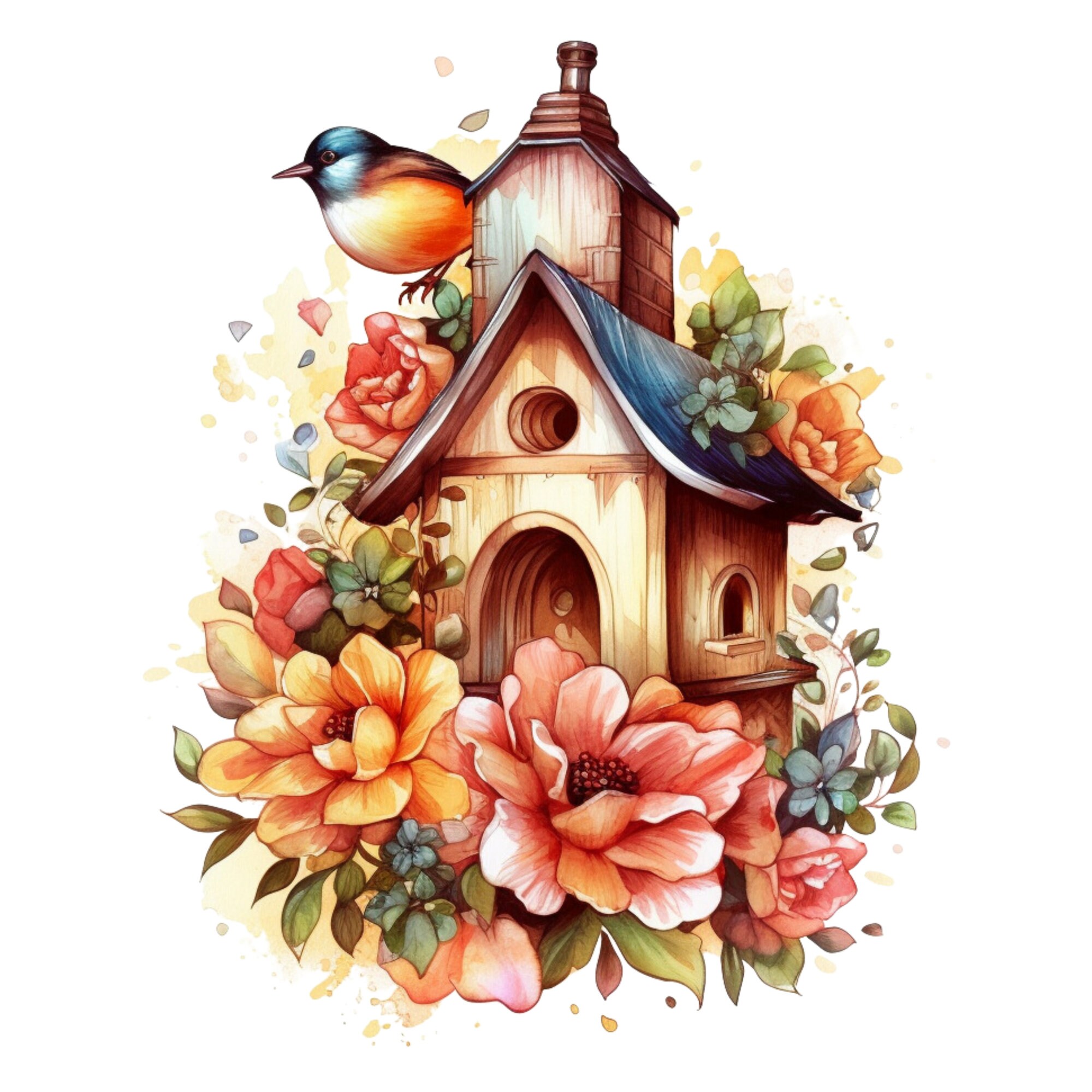 Bird House Clipart Collection PNG Graphics for DIY Projects - Etsy