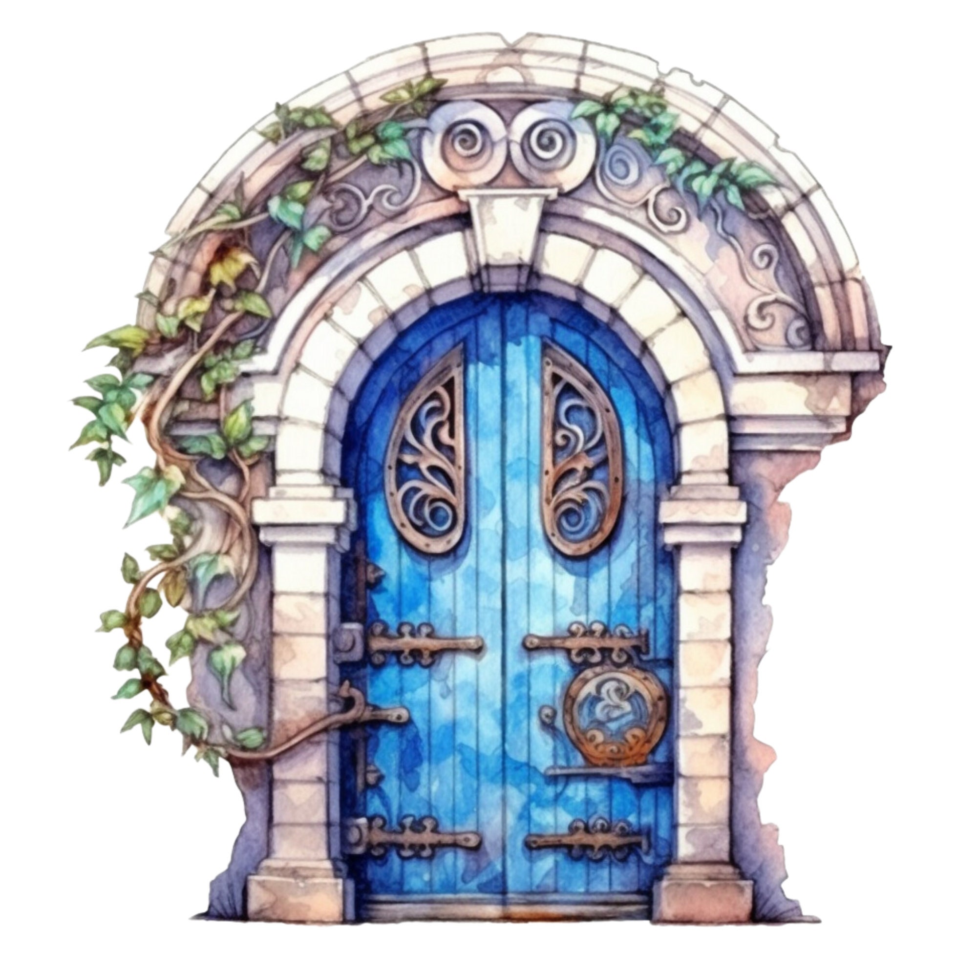 Fantasy Door Clipart Bundle Enchanting Doorway Illustrations, PNG Files ...