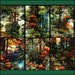 Stained Glass Forest Seamless Patterns Bundle, High-resolution 400 DPI ...