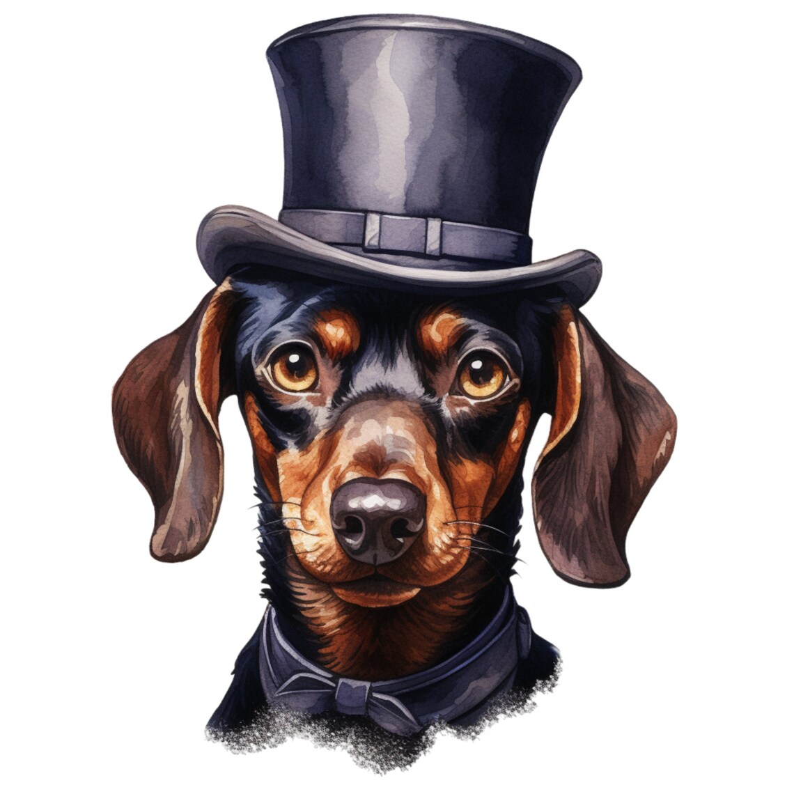 Dapper Dachshund Clipart Bundle PNG Format Artistic - Etsy