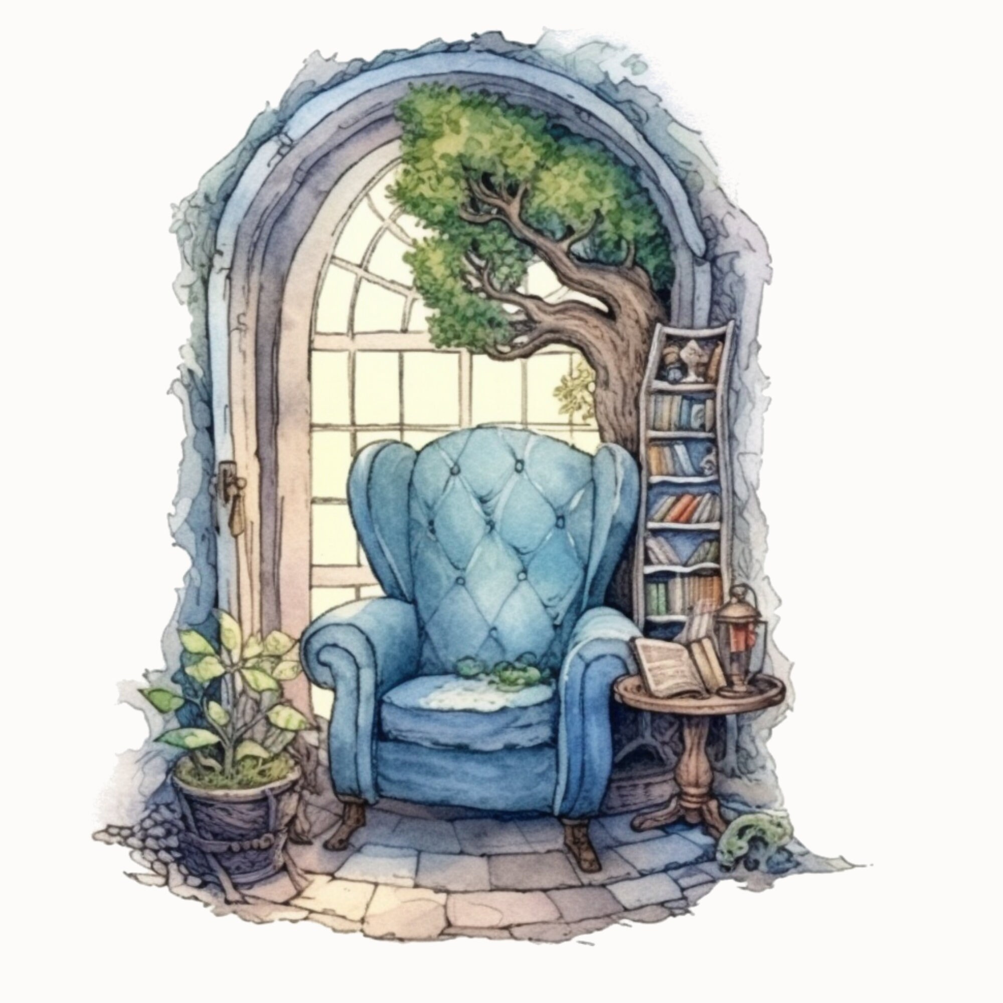 Secret Reading Nook Clipart Bundle High-resolution PNG Files, Instant ...