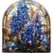 Stained Glass Bluebonnet Clipart Bundle Floral Illustrations, PNG Files ...