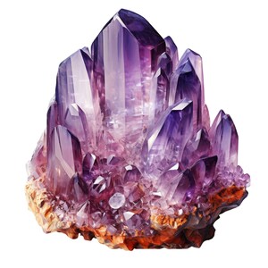 Amethyst Geode Clipart Bundle – PNG Format for Personal & Commercial ...