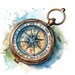 Compass Clipart in Guiding Path Watercolor Collection Detailed Clipart ...