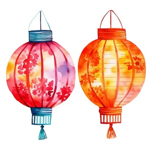 Paper Lantern Clipart Collection PNG Graphics Perfect for DIY Projects ...