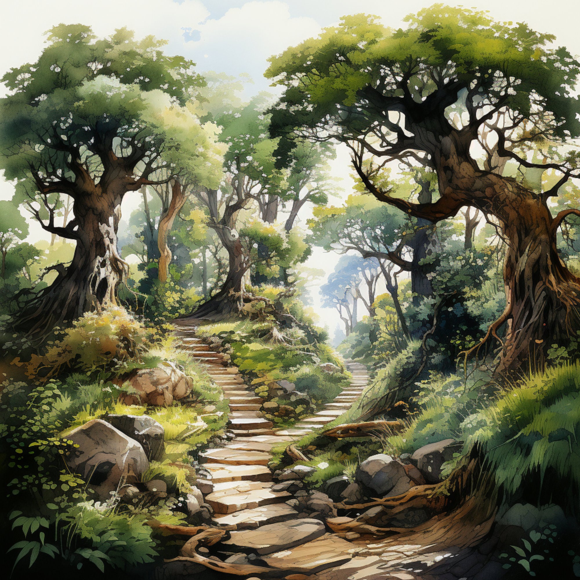 Enchanted Forest Pathway Clipart Bundle, PNG, for Digital Art, Junk Journal and Digital Crafts ...