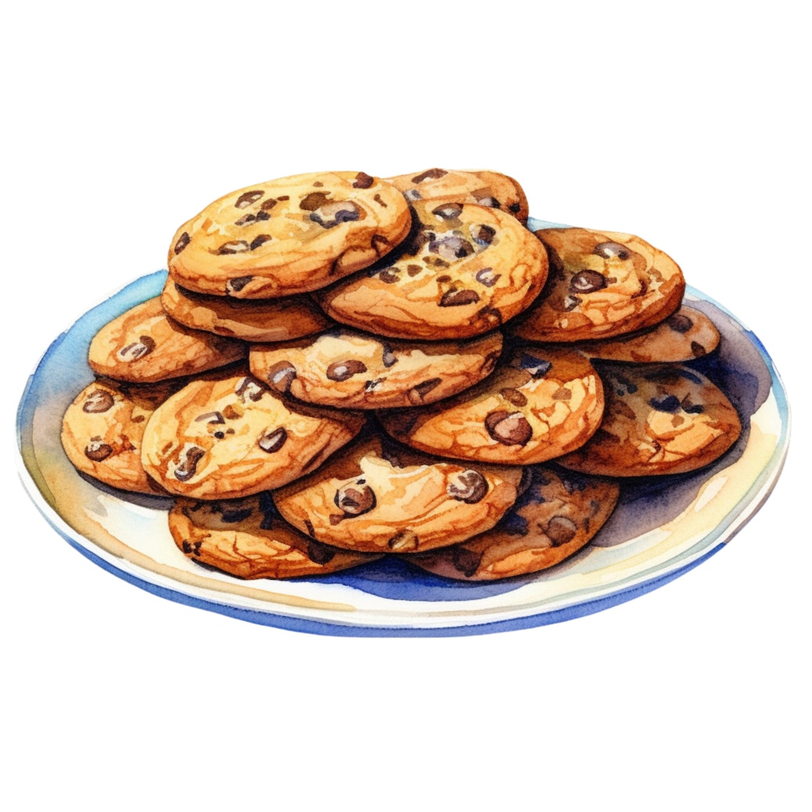 Chocolate Chip Cookies Clipart Bundle PNG Files for - Etsy