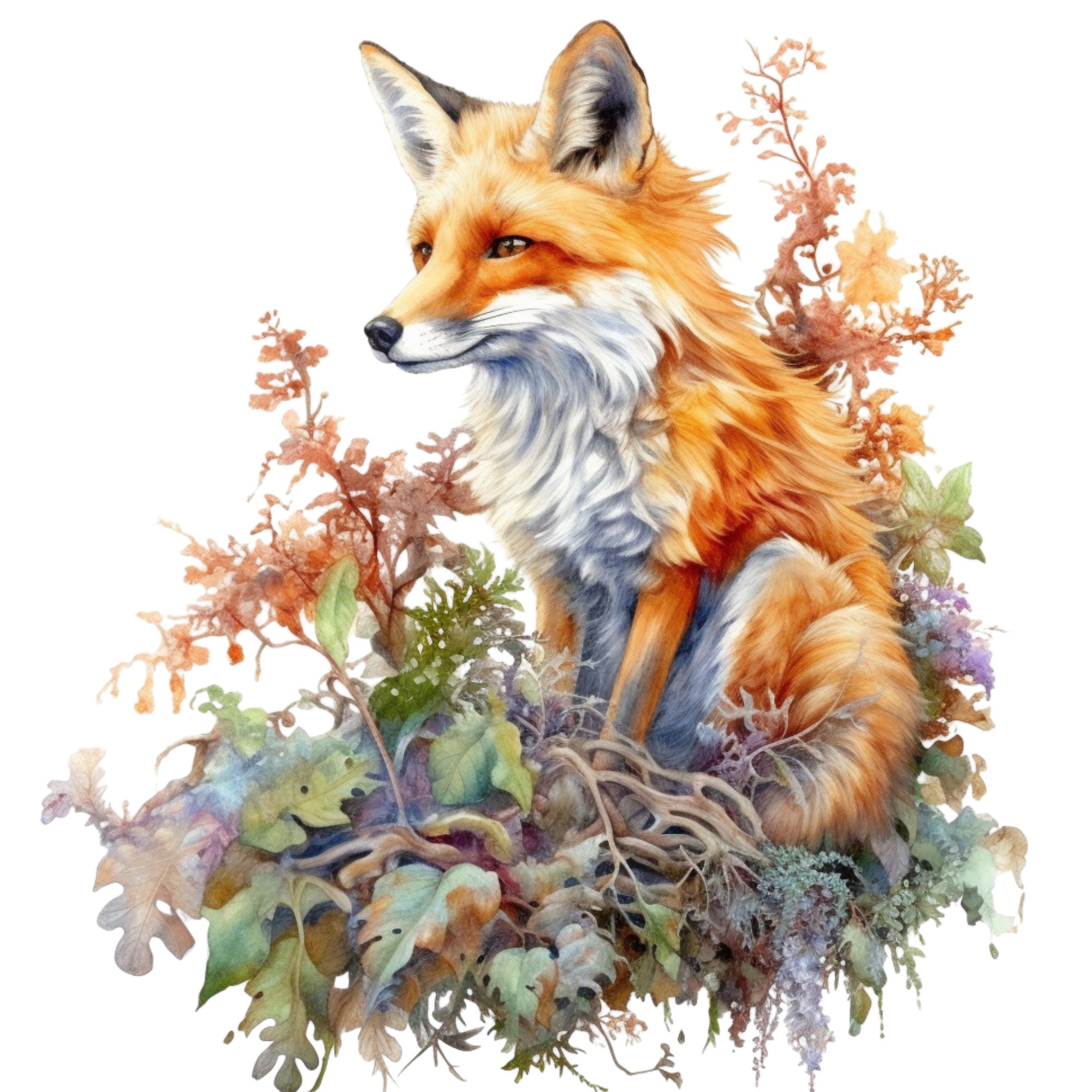 Hedgerow Fox Clipart Bundle Whimsical Fox Illustrations PNG - Etsy