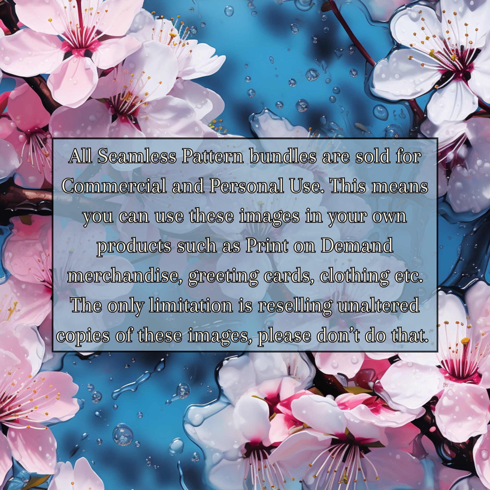 Cherry Blossom Splatter Seamless Patterns Bundle, Vibrant 400 DPI ...