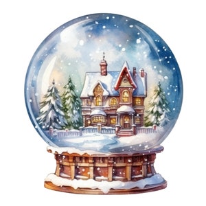 Snow Globe Clipart Collection PNG, Snow Globe Clipart Instant Download ...