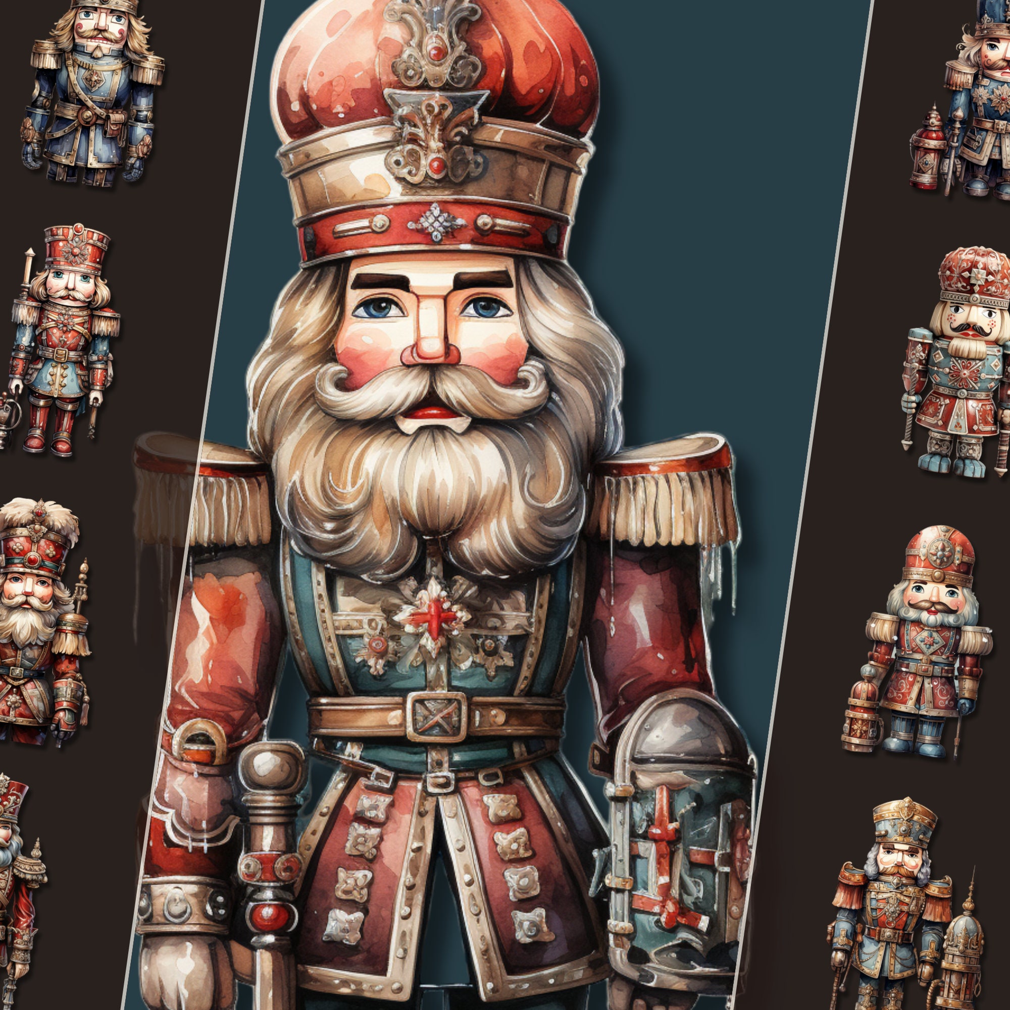 Christmas Nutcracker Clipart Bundle Festive Holiday - Etsy