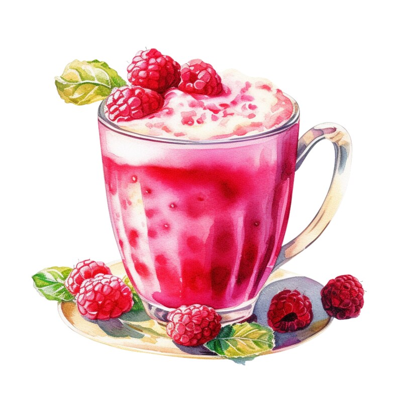 Raspberry Themed Clipart PNG Raspberry Clipart Instant - Etsy