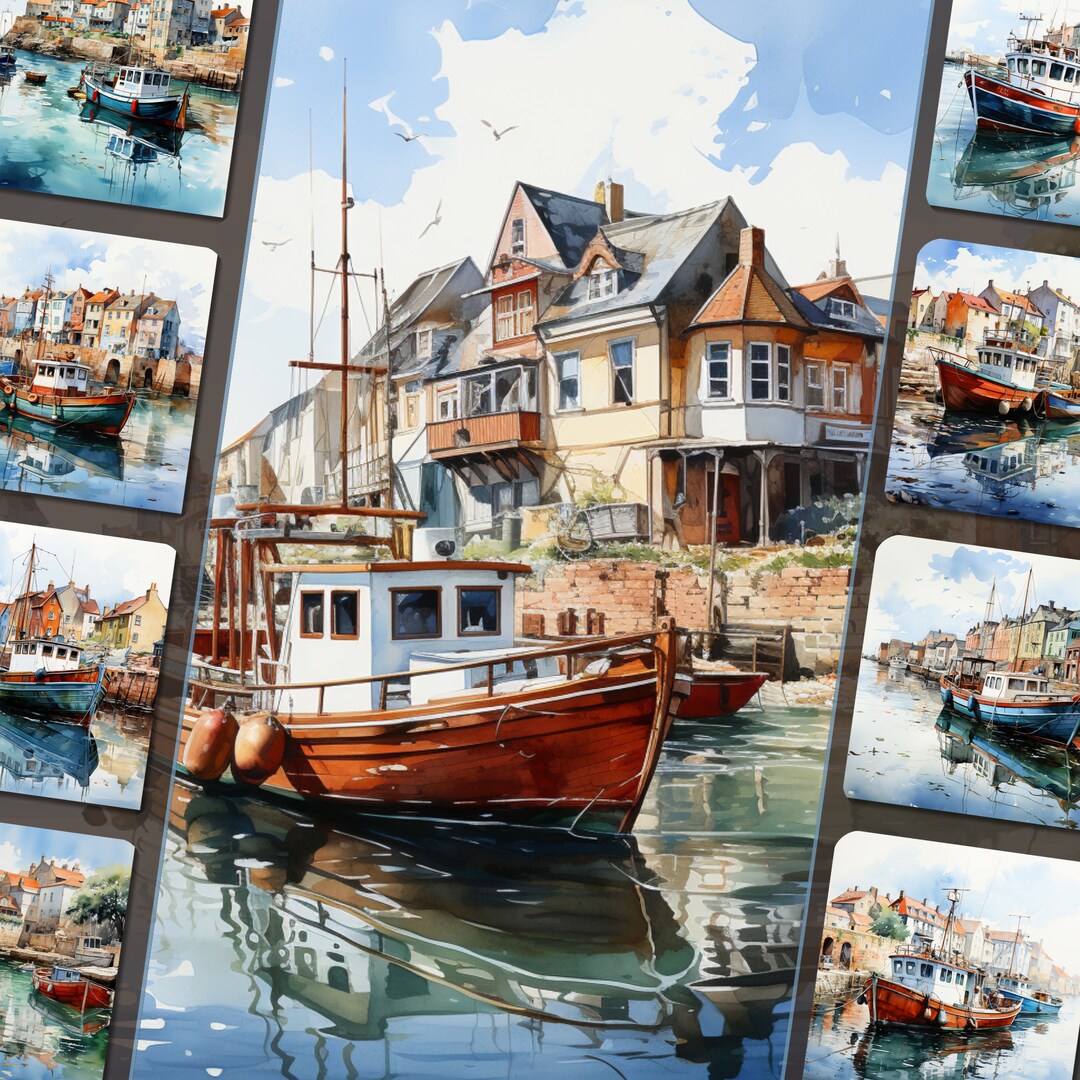British Harbor Clipart Bundle, PNG Files, Personal and Commercial Use ...