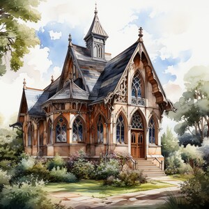 Wedding Chapel Clipart Bundle – White Background, Romantic Sanctuary ...