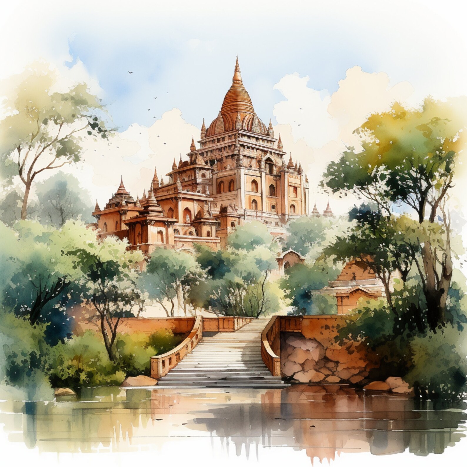 Bagan Myanmar Clipart Bundle PNG Format for Personal & - Etsy