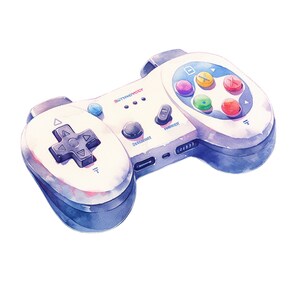 Retro Game Controller Clipart Bundle, PNG Format, Artistic Creations ...