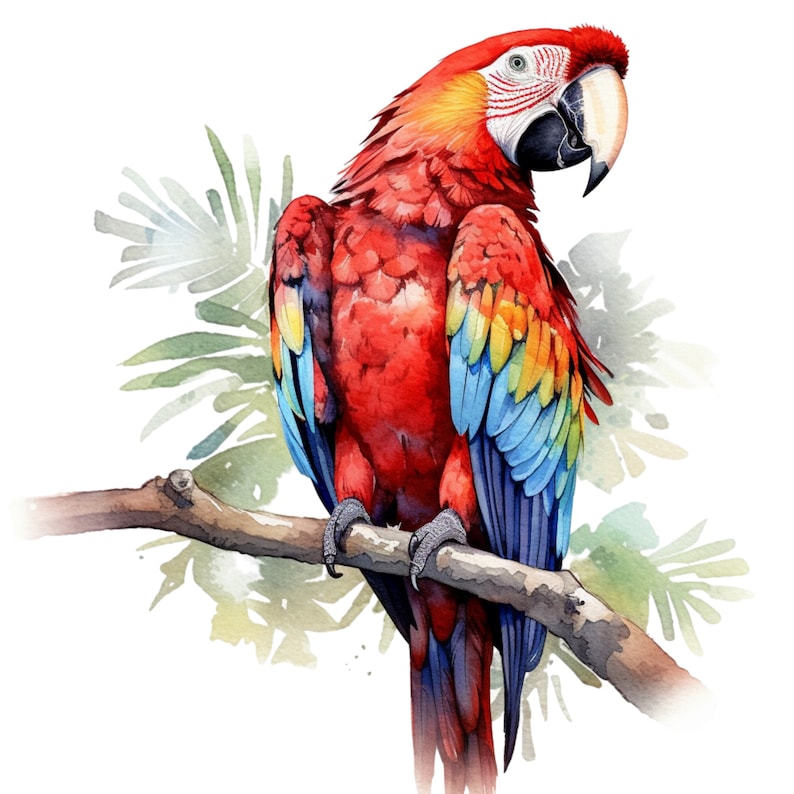 Scarlet Macaw Clipart Collection PNG Scarlet Macaw Clipart - Etsy