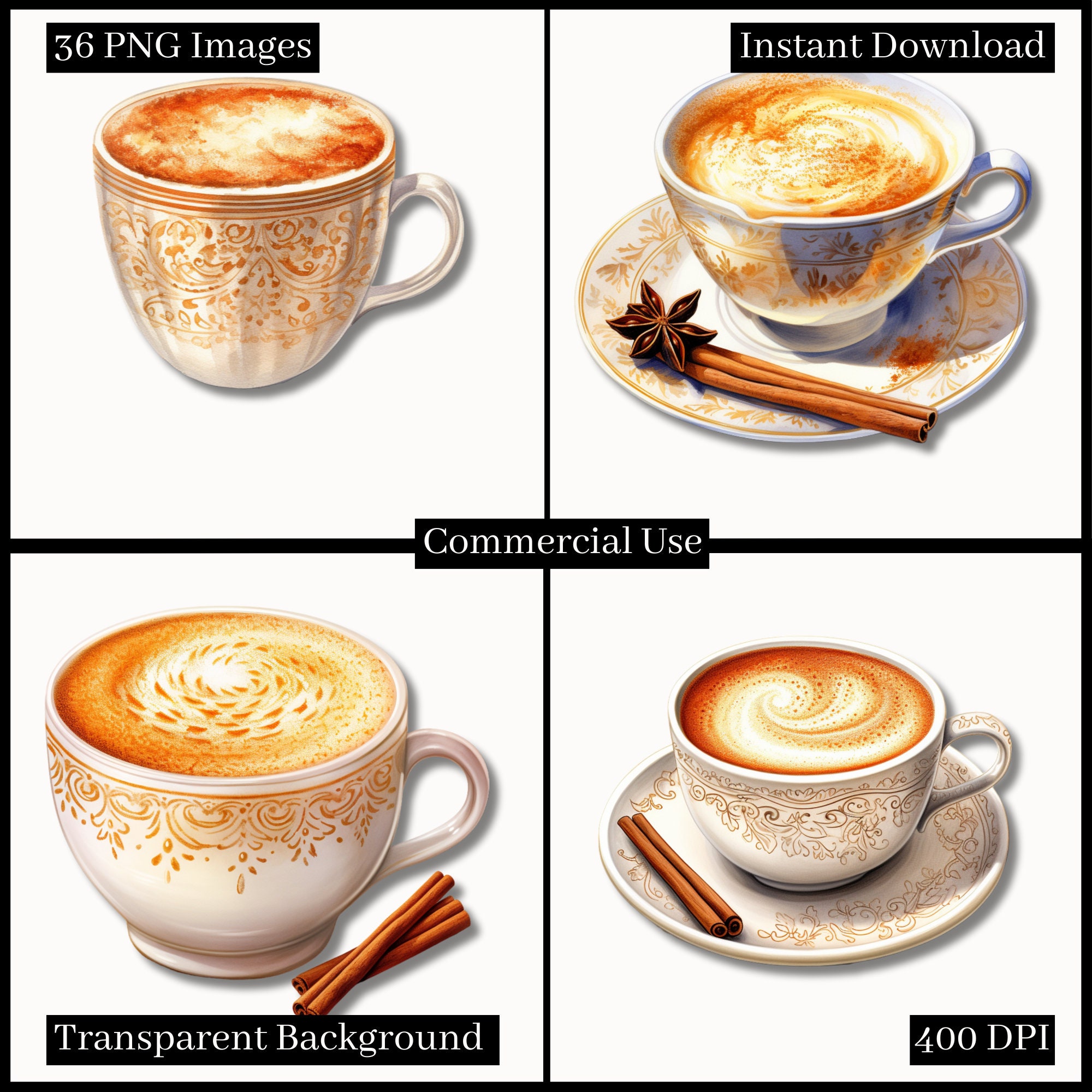 Salep Drink Clipart Bundle, PNG Format, Artistic Creations, Junk ...