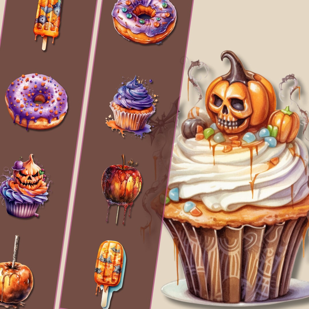Dessert Clipart Spooky Halloween Dessert Clipart PNG, Halloween Dessert ...