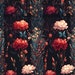 Carnations Pixel Art Inspired Floral Seamless Patterns Bundle, 400 DPI ...