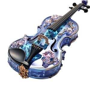 Enchanted Crystal Ice Violin Clipart Bundle, PNG Format, Artistic ...