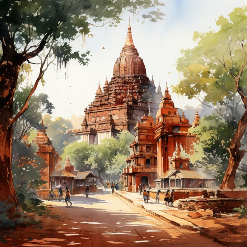 Bagan Myanmar Clipart Bundle PNG Format for Personal & - Etsy