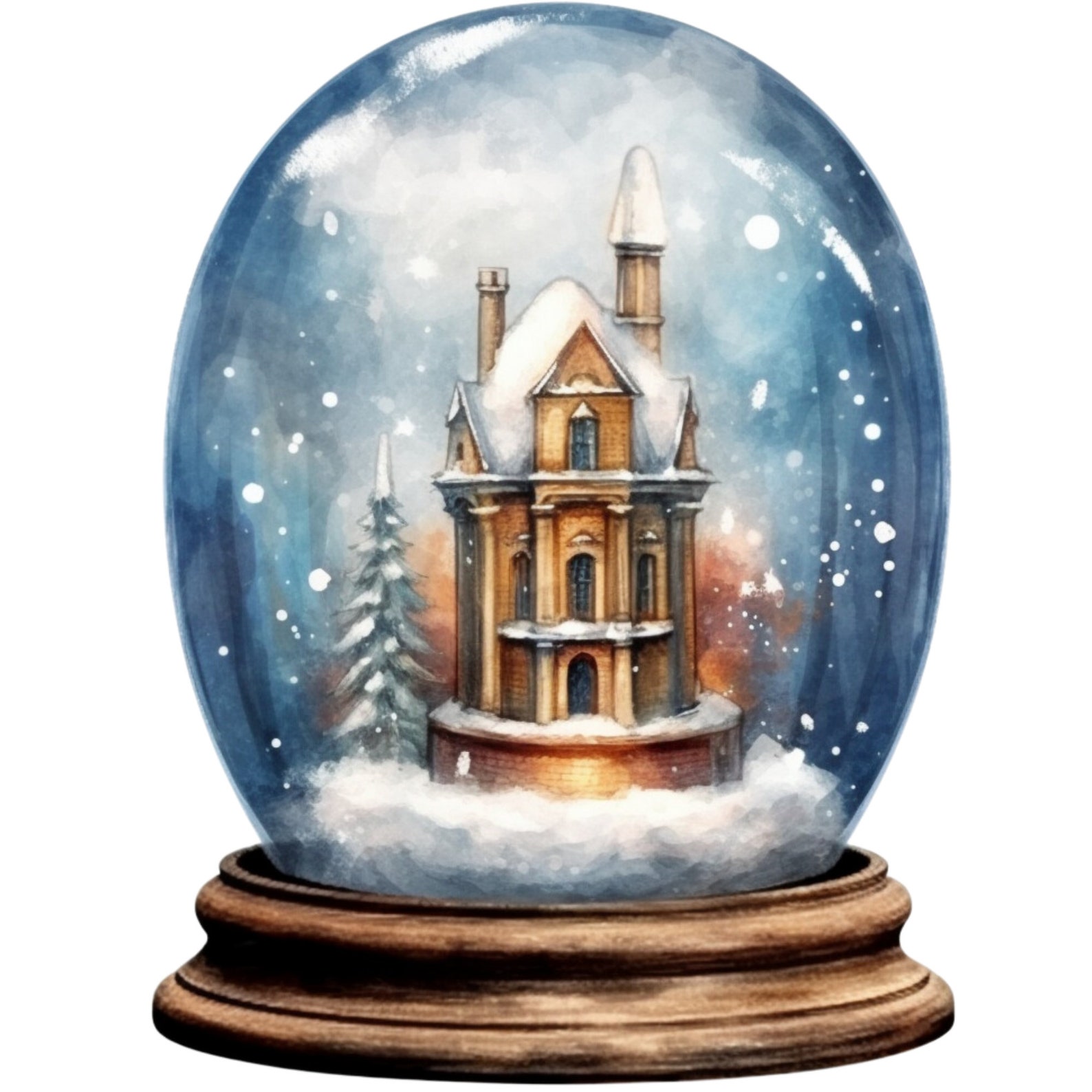 Snow Globe Clipart Bundle High-resolution PNG Files, Instant Download ...
