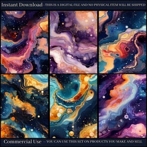 Celestial Agate Seamless Patterns Bundle, Mystical 400 DPI, 10x10 Inch ...